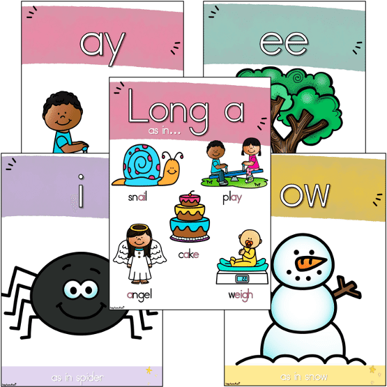 Long Vowel Posters Good Vibes - Top Teacher