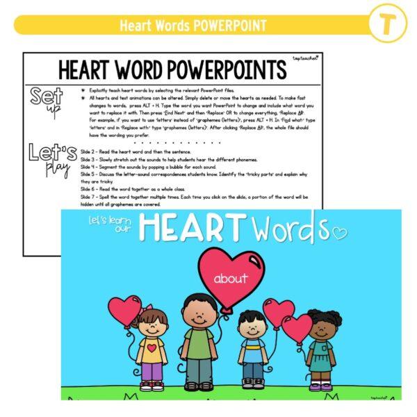 Heart Words POWERPOINT - Top Teacher