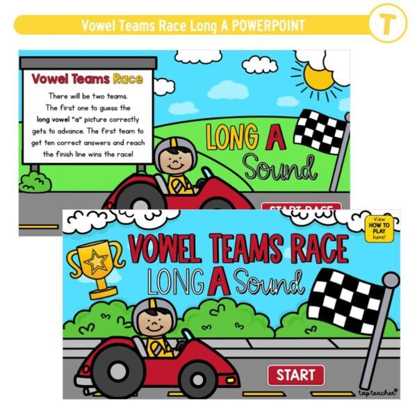 Vowel Teams Race Long A POWERPOINT - Top Teacher