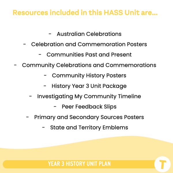 History Year 3 UNIT PLAN - Top Teacher