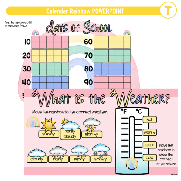 2026 Calendar Rainbow POWERPOINT - Top Teacher