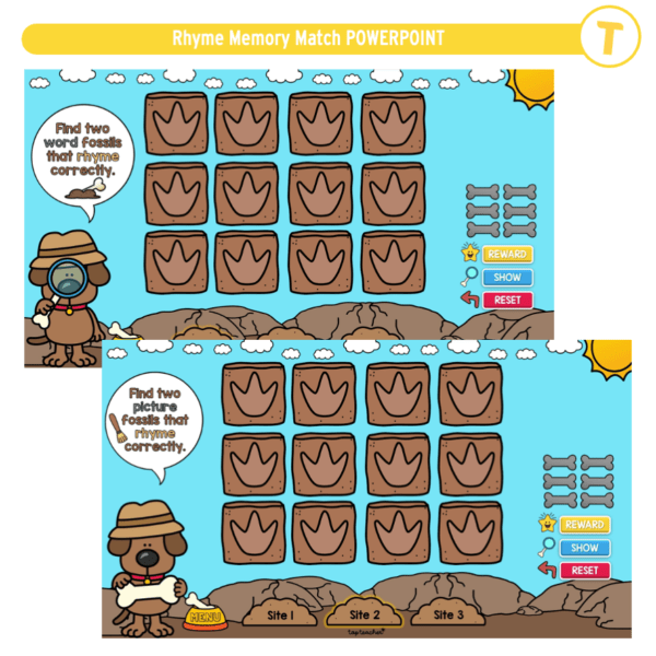 Rhyme Memory Match POWERPOINT - Top Teacher
