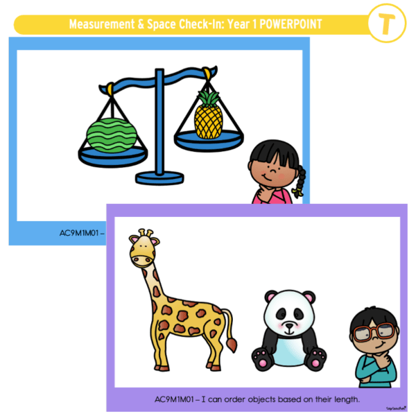Measurement & Space Check-In: Year 1 POWERPOINT - Top Teacher