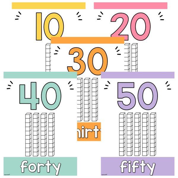 MAB Place Value Posters Good Vibes - Top Teacher