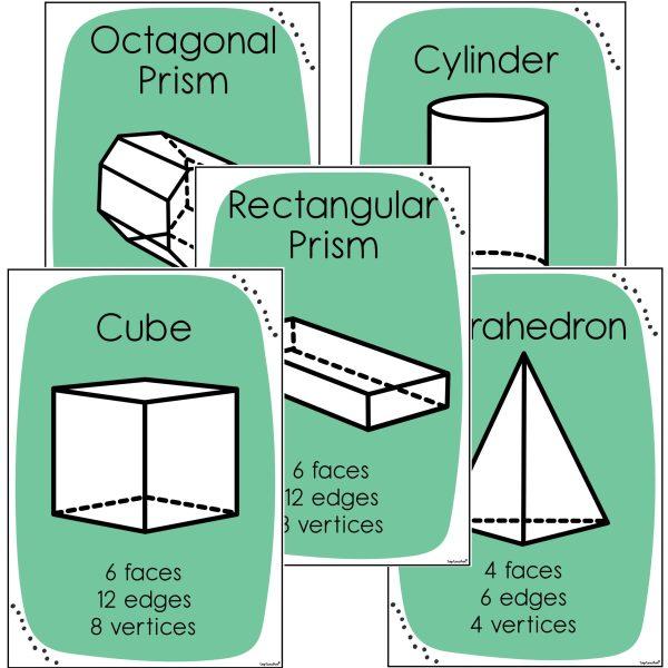 3D Object Property Posters - Top Teacher