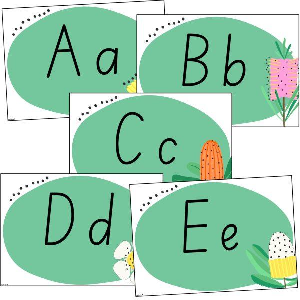 Alphabet Trio Posters Let’s Bloom Print - Top Teacher