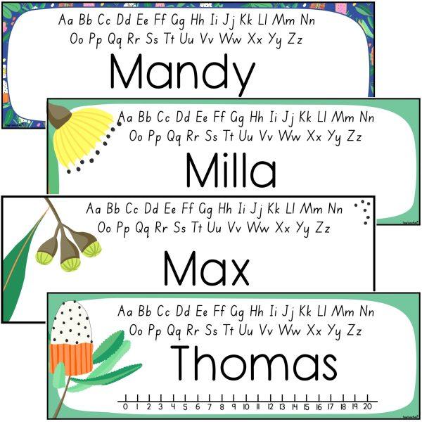 Alphabet Desk Mats Number Line Let’s Bloom - Top Teacher