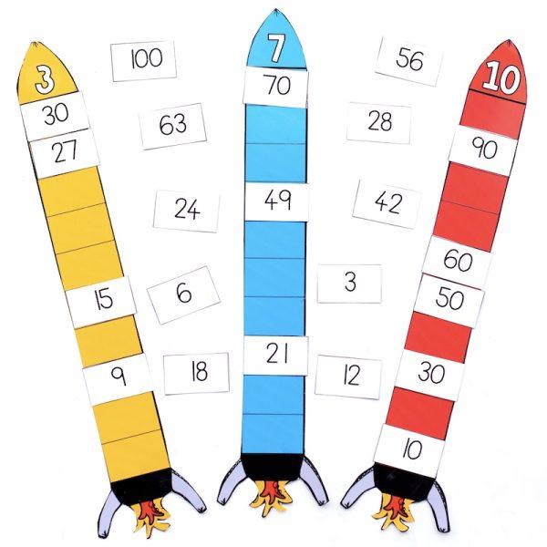 Count Down to Blast Off! Counting Backwards From 10 or 20 Activity ...