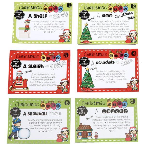 Christmas STEM Cards - Top Teacher