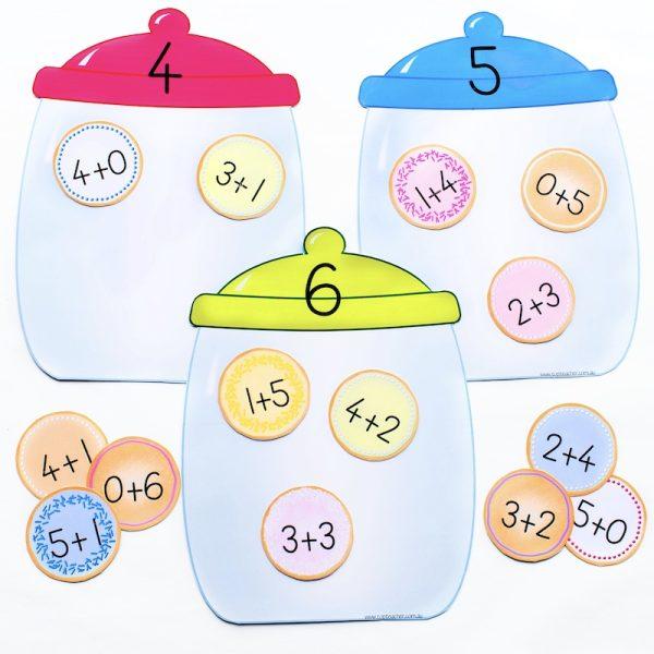 Cookie Jar Sums: Addition to 10 - Top Teacher