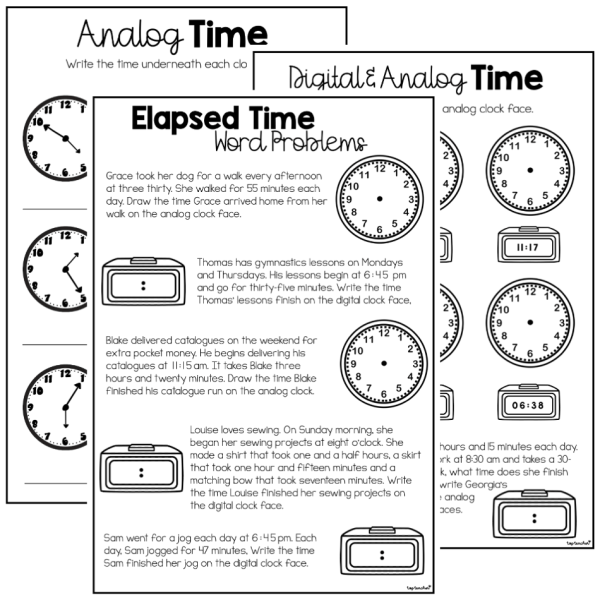 Digital & Analog Time Worksheets - Top Teacher