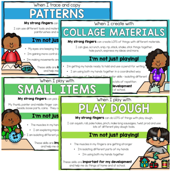 Fine Motor Skills Posters - Top Teacher