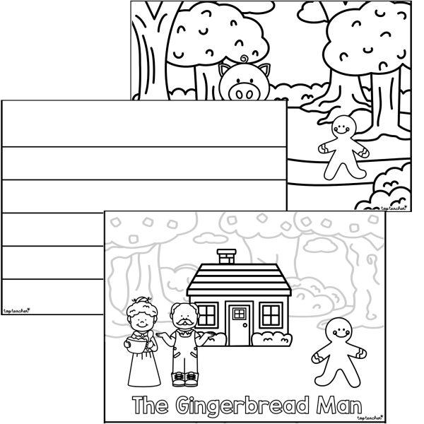 The Gingerbread Man Written Retell Booklet - Top Teacher