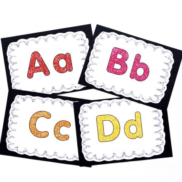 Glitter Alphabet Posters - Top Teacher