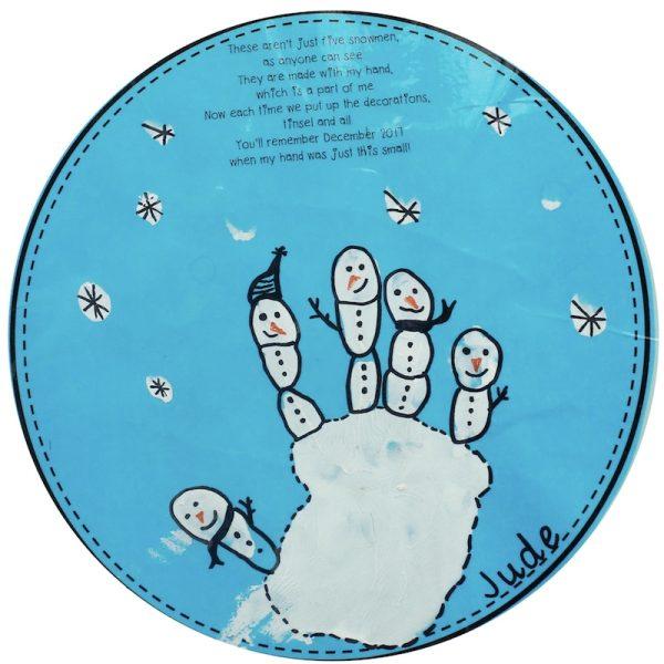 Handprint Snowman 2025 - Top Teacher