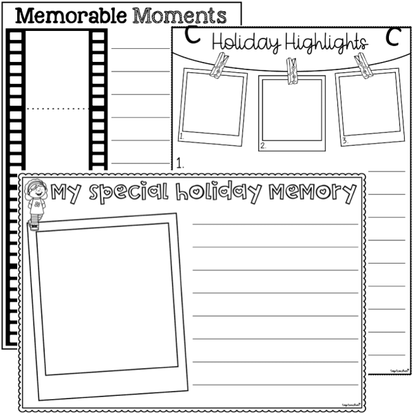Holiday Recount Writing: Back to School Templates - Top Teacher