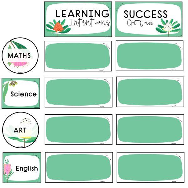 Learning Intentions Display Let’s Bloom - Top Teacher