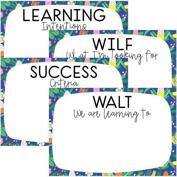 Learning Intentions Posters Let’s Bloom - Top Teacher