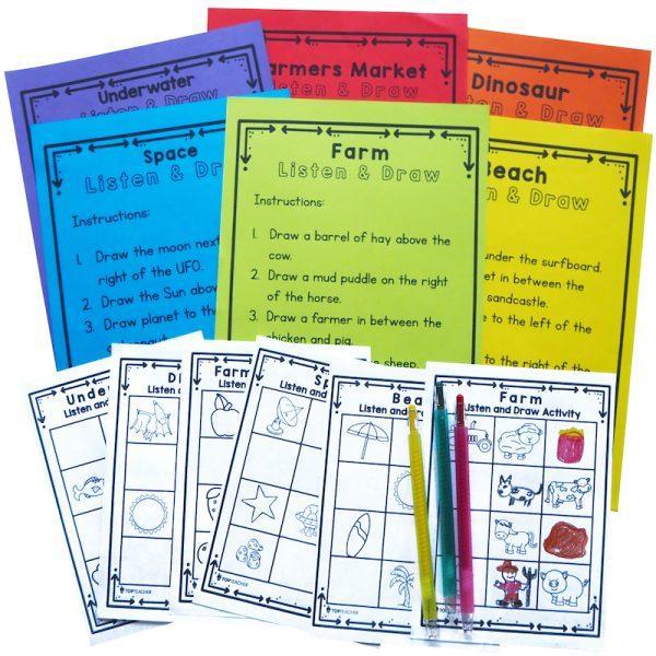 Listen & Draw Direction Activities - Top Teacher