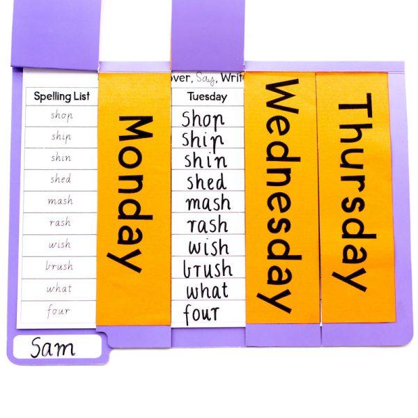 Look, Cover, Say, Write, Check Spelling Folder - Top Teacher
