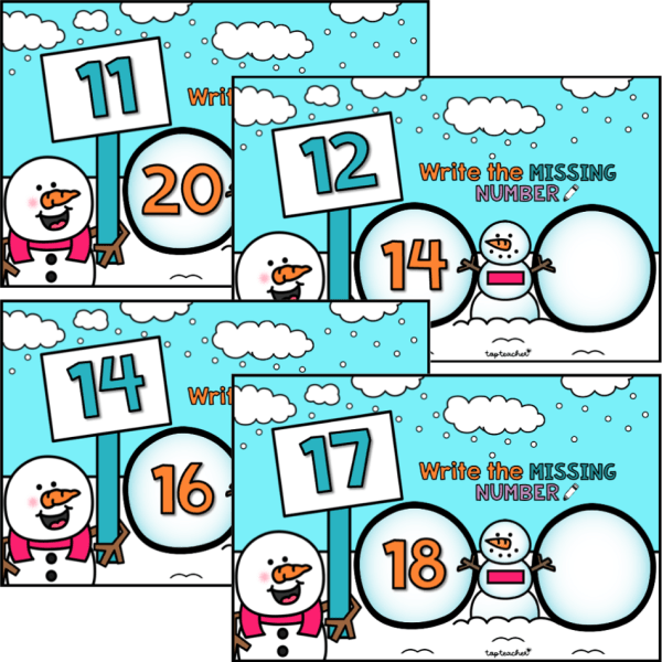 Subtraction within 20 Task Cards: Missing Snowballs - Top Teacher