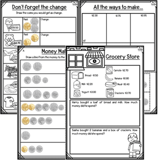 Adding & Subtracting Money Worksheets - Top Teacher