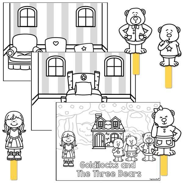 Goldilocks & the Three Bears Puppet Retell Booklet - Top Teacher