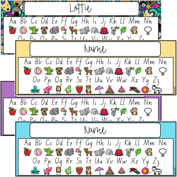 Alphabet Desk Mats Pictures Animalia - Top Teacher