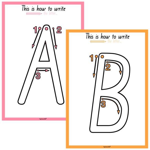 Uppercase Letter Formation Posters - Top Teacher