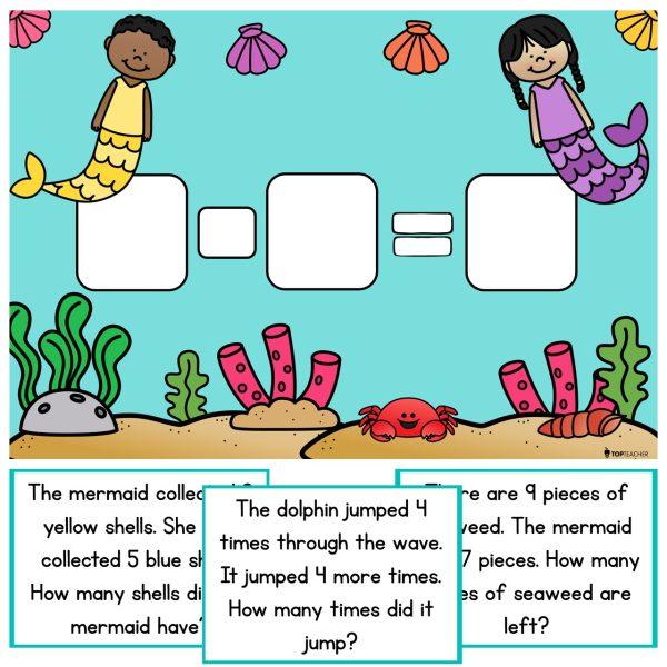 Addition & Subtraction Word Problem Ocean - Top Teacher