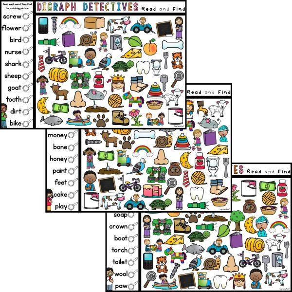 Digraph Detectives: Read & Find - Top Teacher