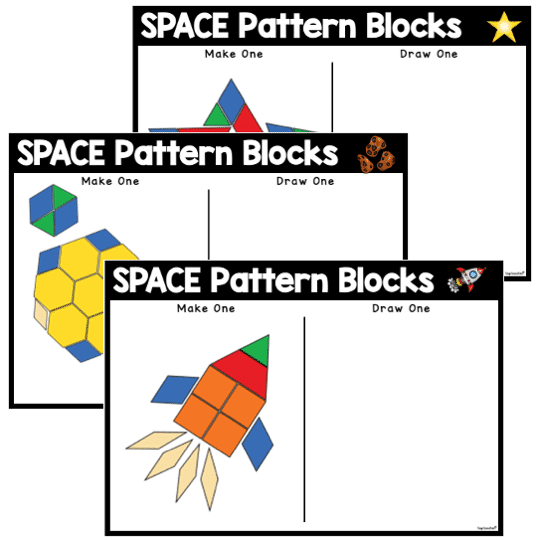 Make & Draw Outer Space Pattern Block Mats - Top Teacher