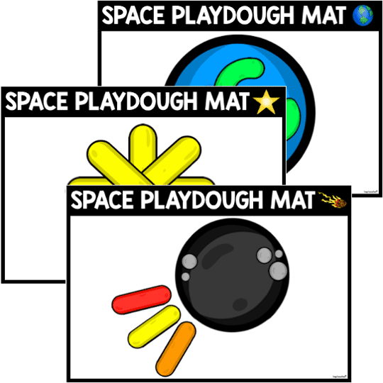 Outer Space Play Dough Mats - Top Teacher