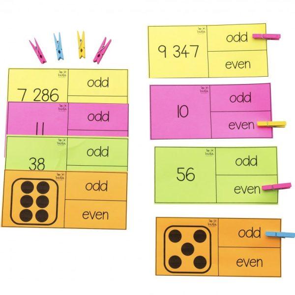 Peg it: Odd & Even Task Cards - Top Teacher