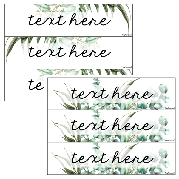 Labels 8 Per Page Eucalyptus - Top Teacher