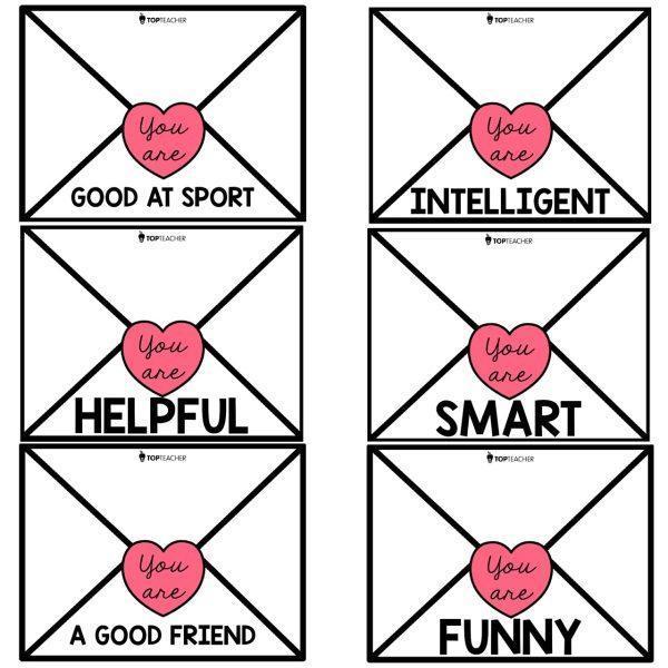 Valentine’s Day Compliment Cards - Top Teacher