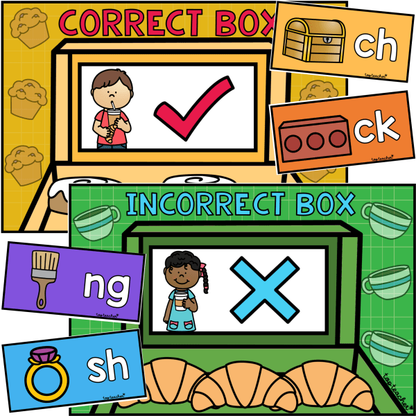 Digraphs Task Cards: Sorting Cards - Top Teacher