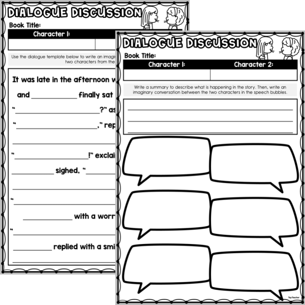 Dialogue Builders: Practicing Conversation Writing Skills Worksheet ...