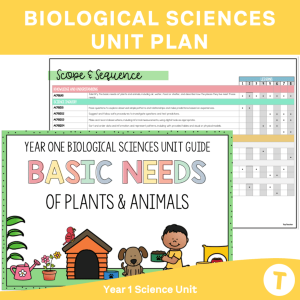 Biological Sciences Year 1 UNIT PLAN - Top Teacher