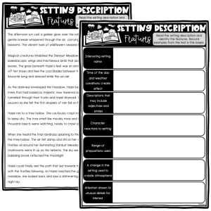Identifying Features in Imaginative Texts Worksheets - Top Teacher