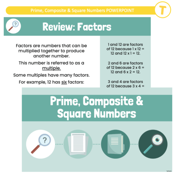 Prime, Composite & Square Numbers POWERPOINT - Top Teacher