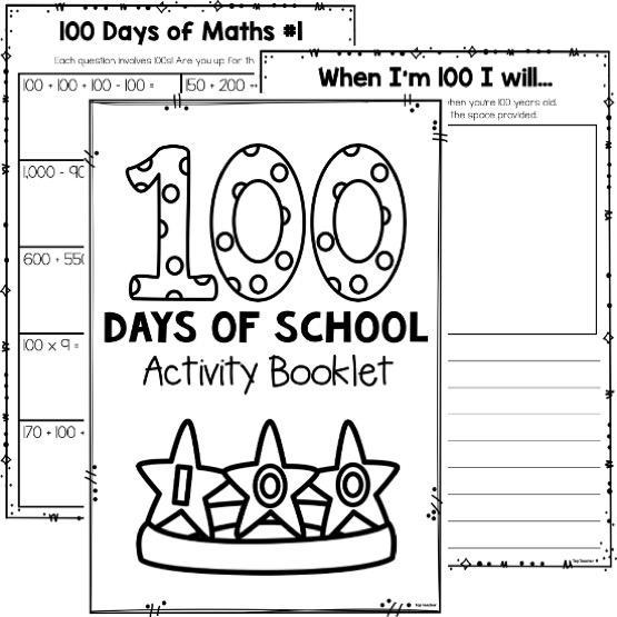 100 Days of School Writing Templates - Top Teacher