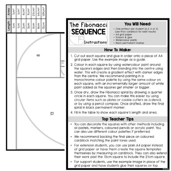 Fibonacci Sequence Worksheets - Top Teacher