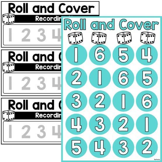Roll & Cover: Numbers to 6 Game - Top Teacher