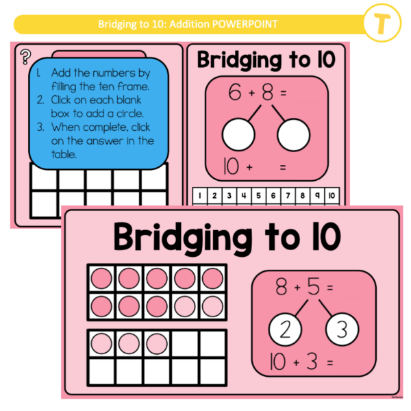 Bridging to 10: Addition POWERPOINT - Top Teacher