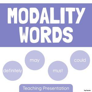 Modality Words Posters - Top Teacher