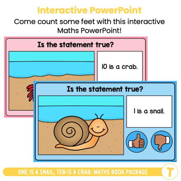 One is a Snail, Ten is a Crab: Maths Book PACKAGE - Top Teacher