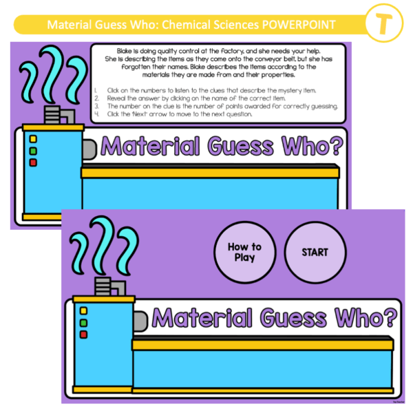 Material Guess Who: Chemical Sciences POWERPOINT - Top Teacher