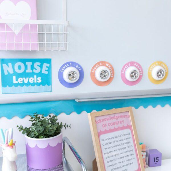 Voice/Noise Level Light Display Pastel - Top Teacher