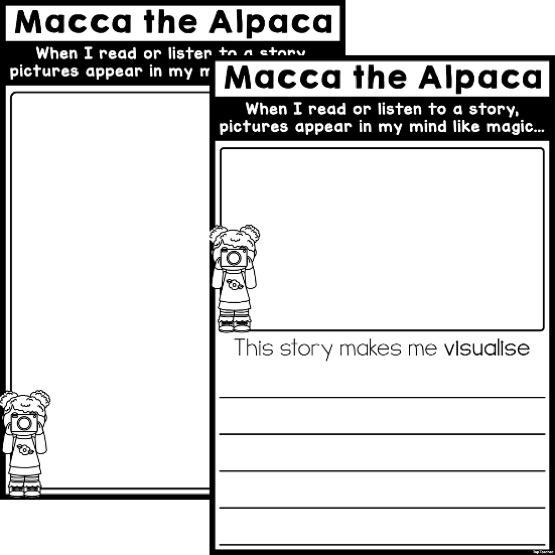 Macca the Alpaca: Visualising Worksheets - Top Teacher